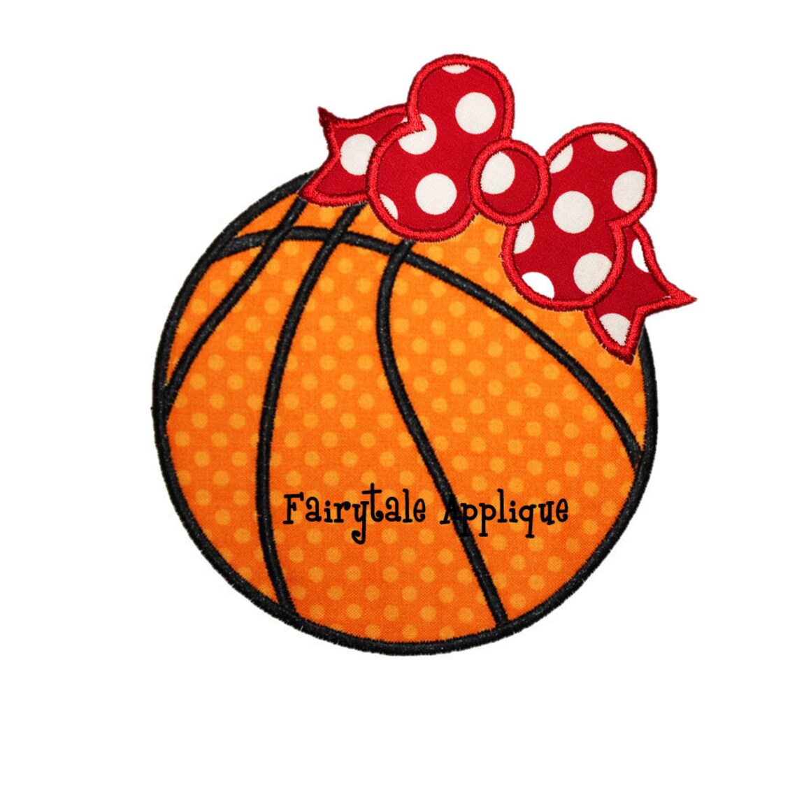 Digital Machine Embroidery Design Basketball With Bow - Etsy
