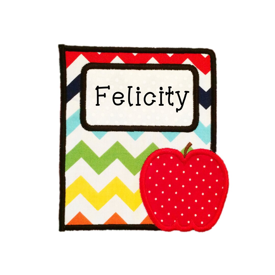 Digital Machine Embroidery Design - Notebook With Applique - Etsy