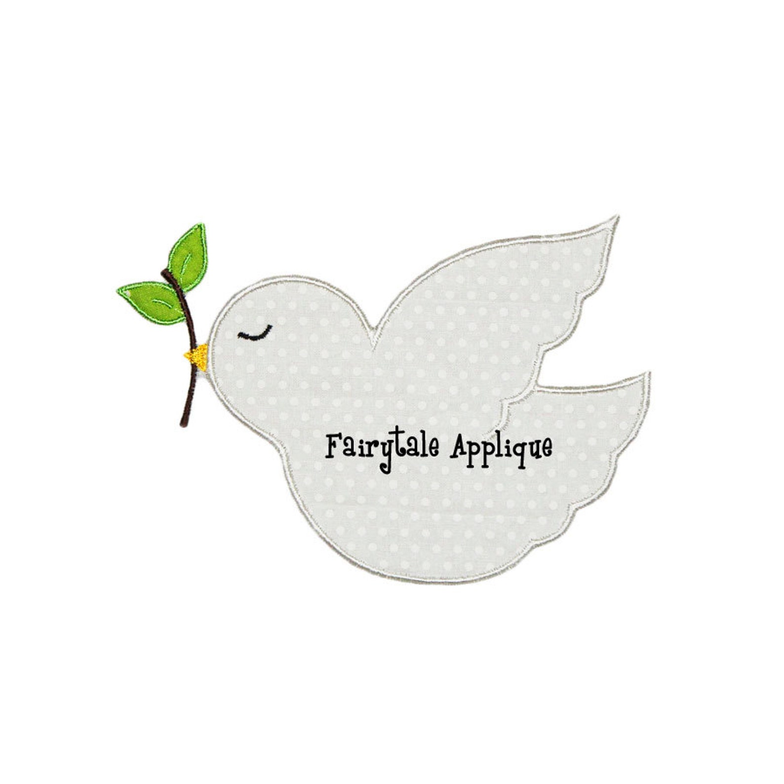 Digital Machine Embroidery Design Dove Applique - Etsy