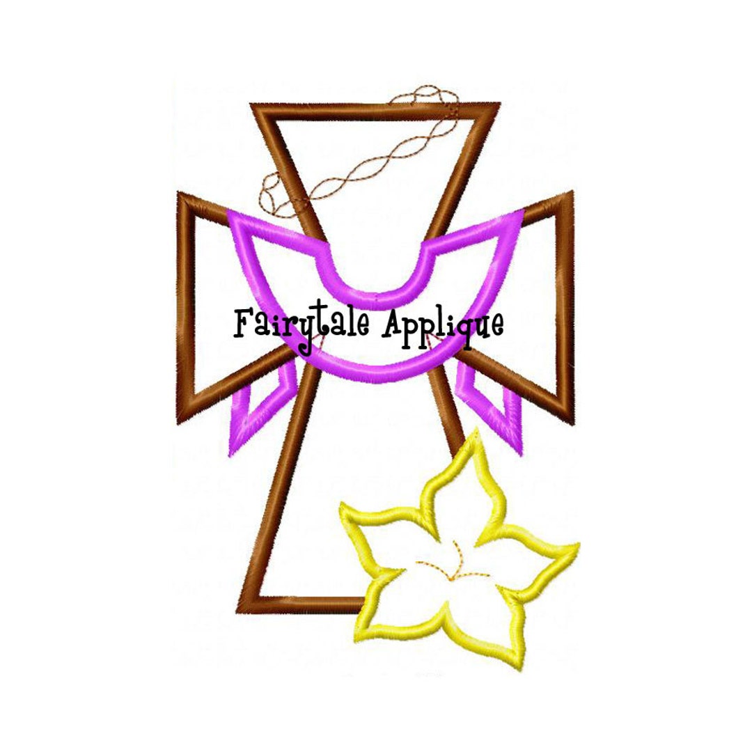 Digital Machine Embroidery Design - Easter Cross Applique - Etsy