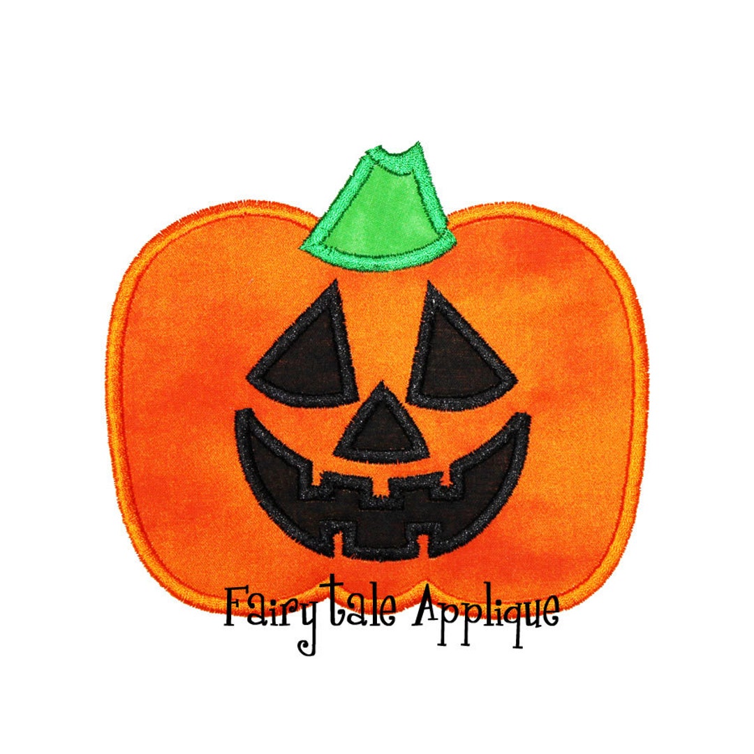Digital Machine Embroidery Design - Jack-o-lantern Applique - Etsy