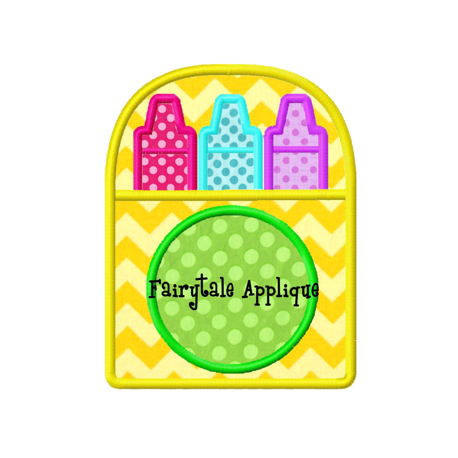 Digital Machine Embroidery Design Crayon Box With Monogram | Etsy