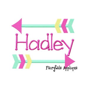 Digital Machine Embroidery Design Arrow Name Frame - Etsy