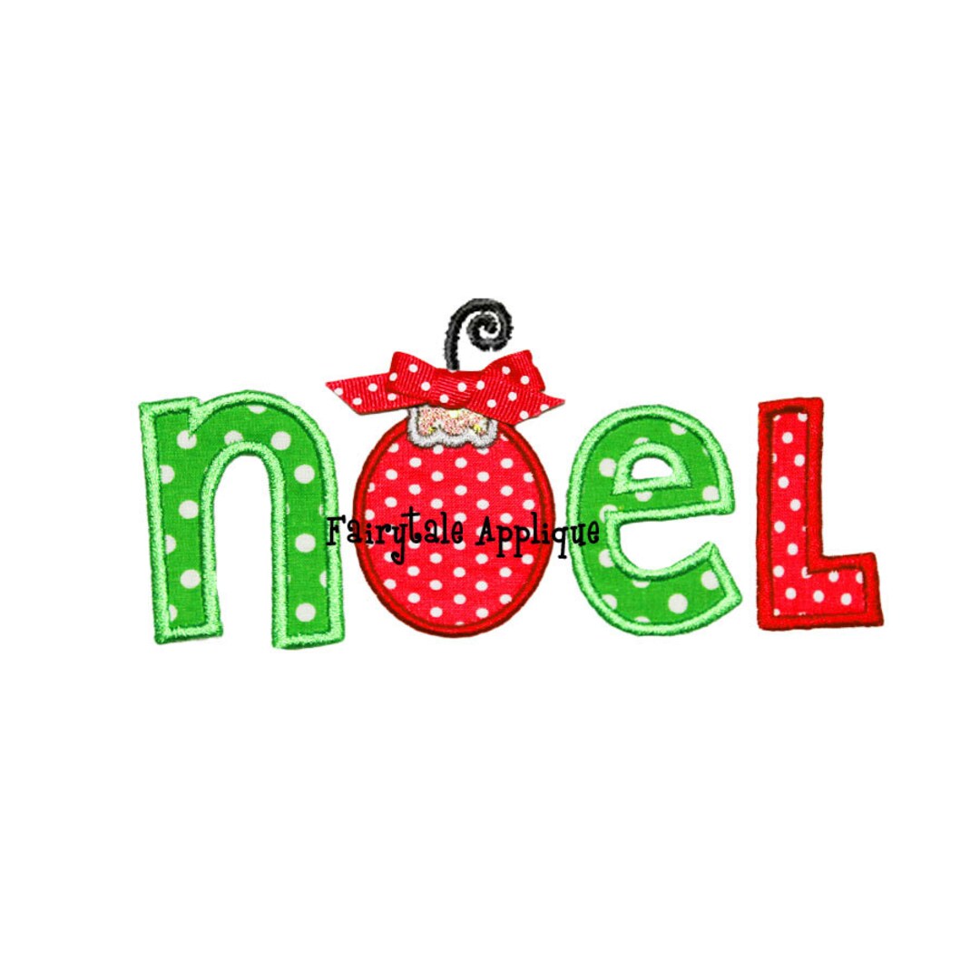 Digital Machine Embroidery Design - Noel Christmas Applique - Etsy