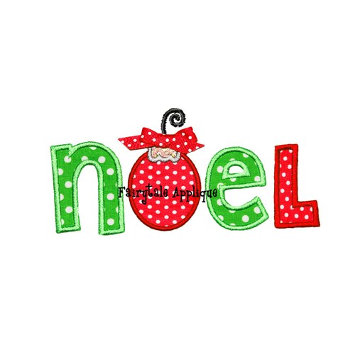 Digital Machine Embroidery Design Noel Christmas Applique - Etsy