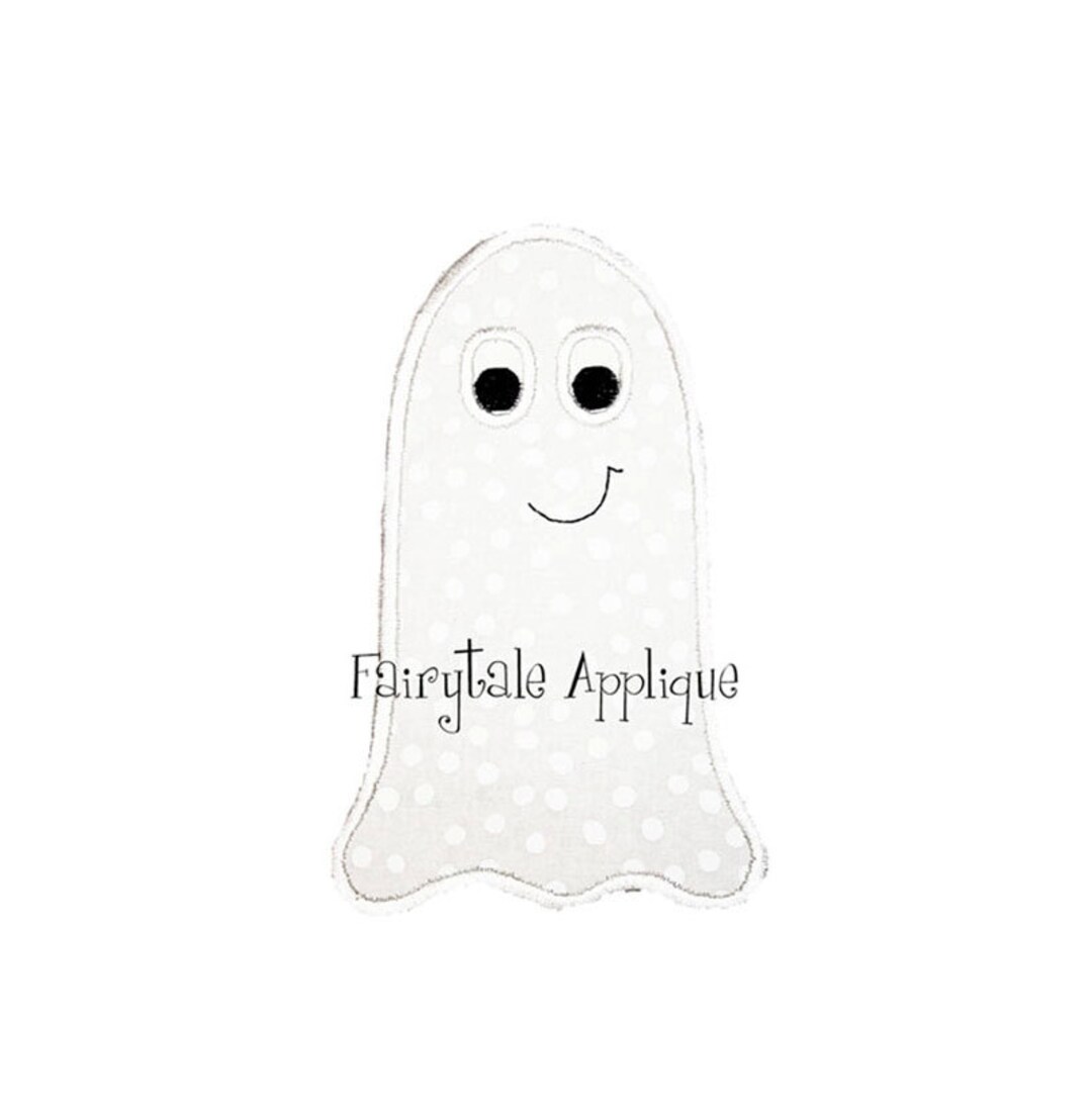 Digital Machine Embroidery Design - Halloween Ghost Applique - Etsy