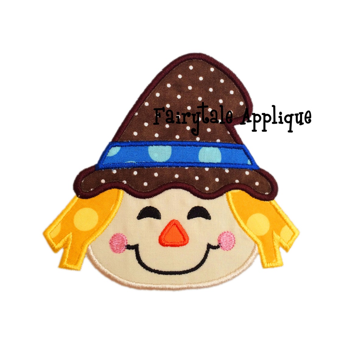 Digital Machine Embroidery Design Scarecrow Applique | Etsy