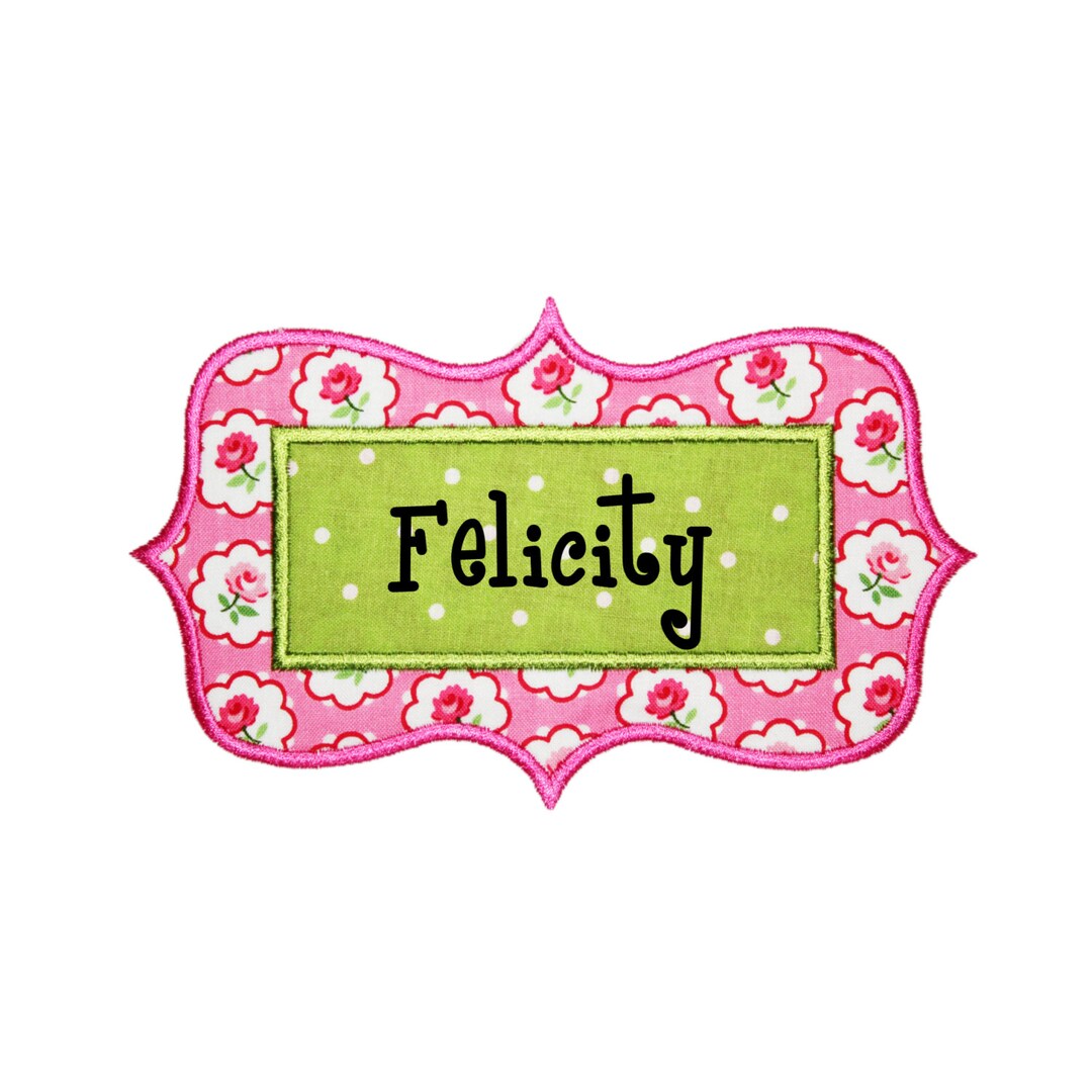 Digital Machine Embroidery Design Fancy Rectangle Frame Applique - Etsy