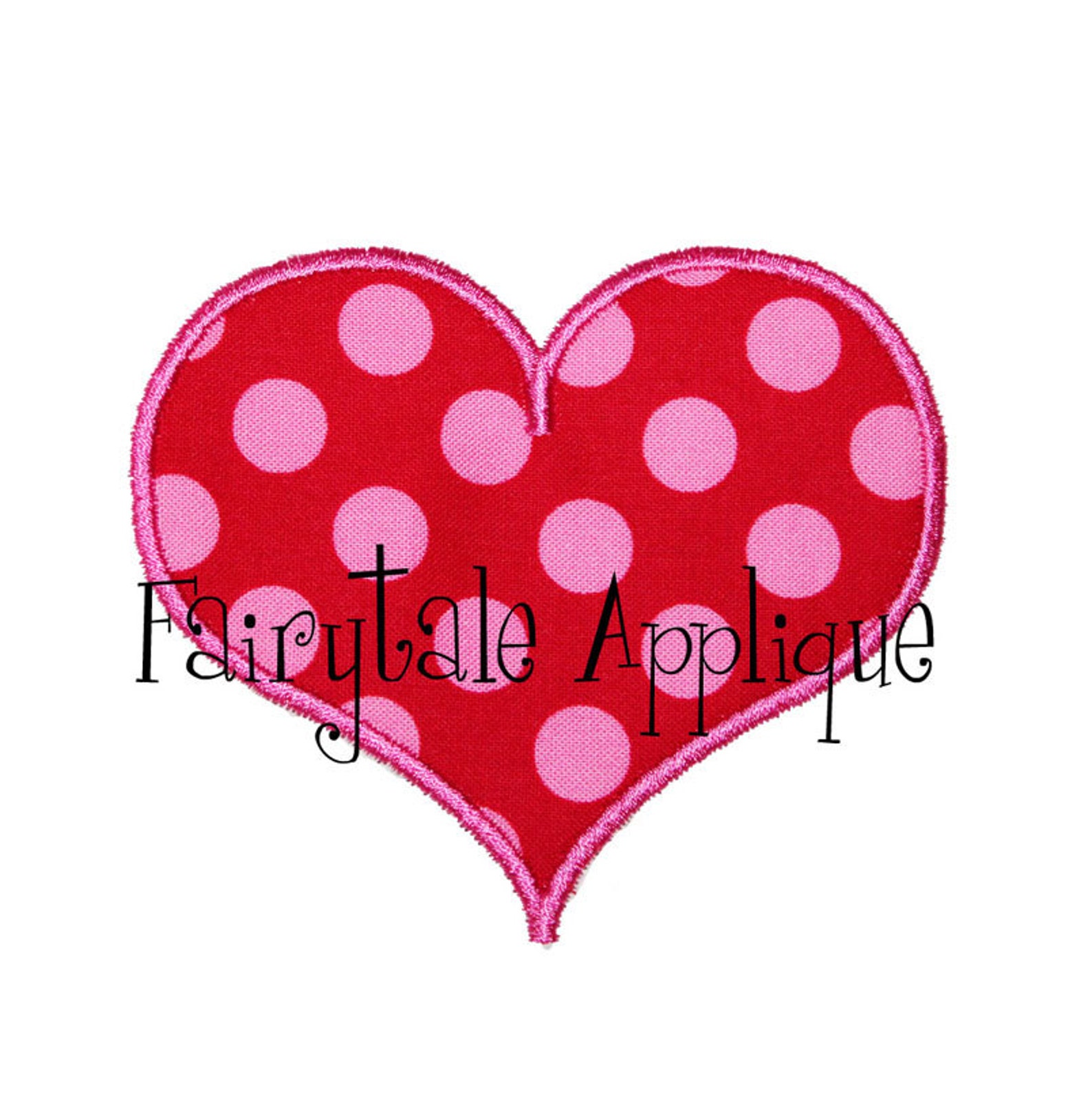 Digital Machine Embroidery Design Heart Applique - Etsy