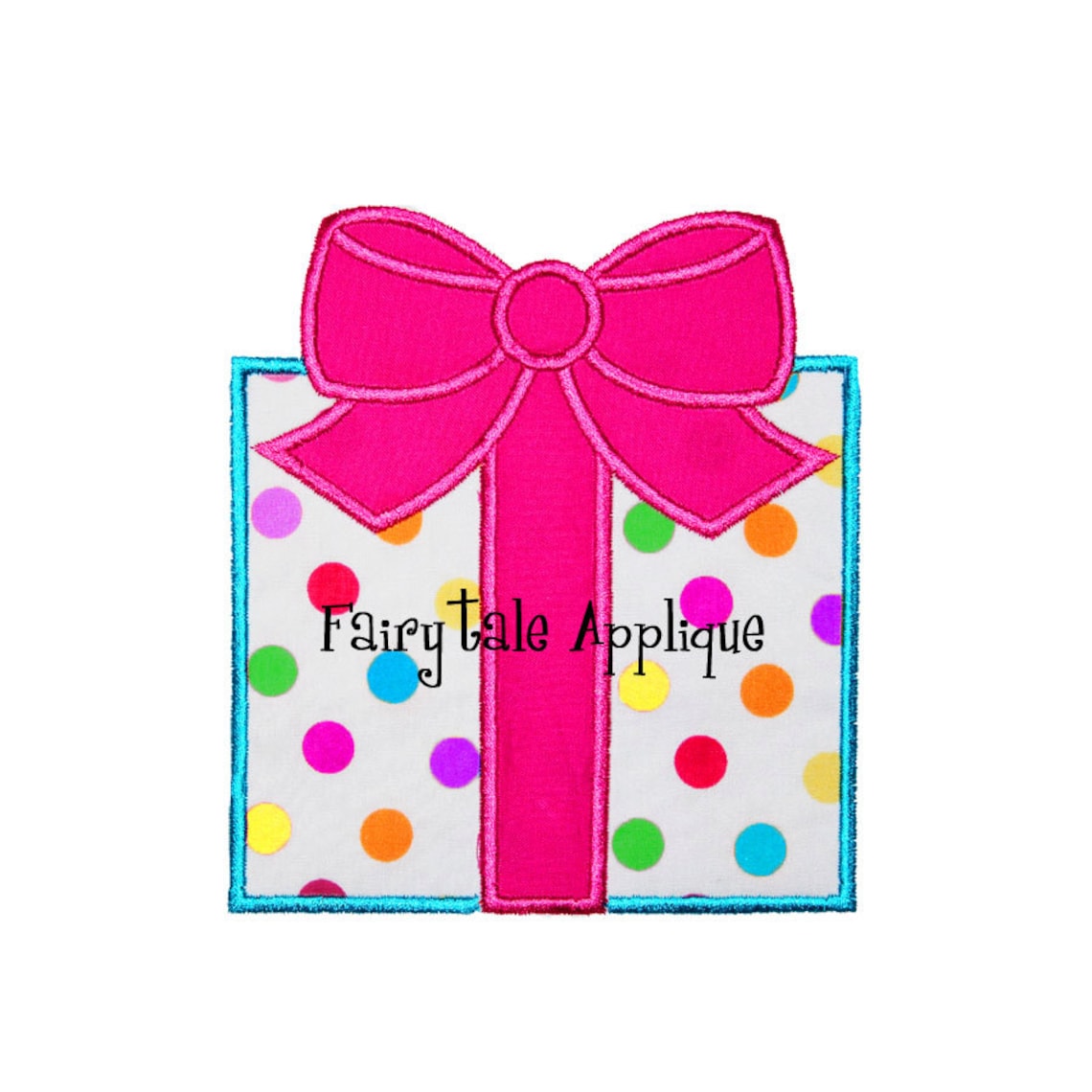 Digital Machine Embroidery Design Birthday Present Applique - Etsy