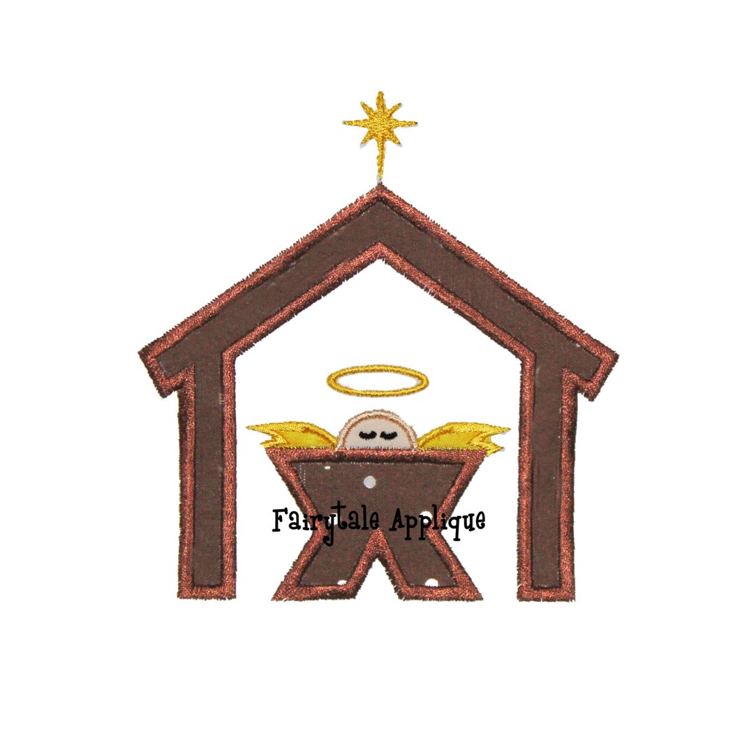 Digital Machine Embroidery Design Manger Applique - Etsy