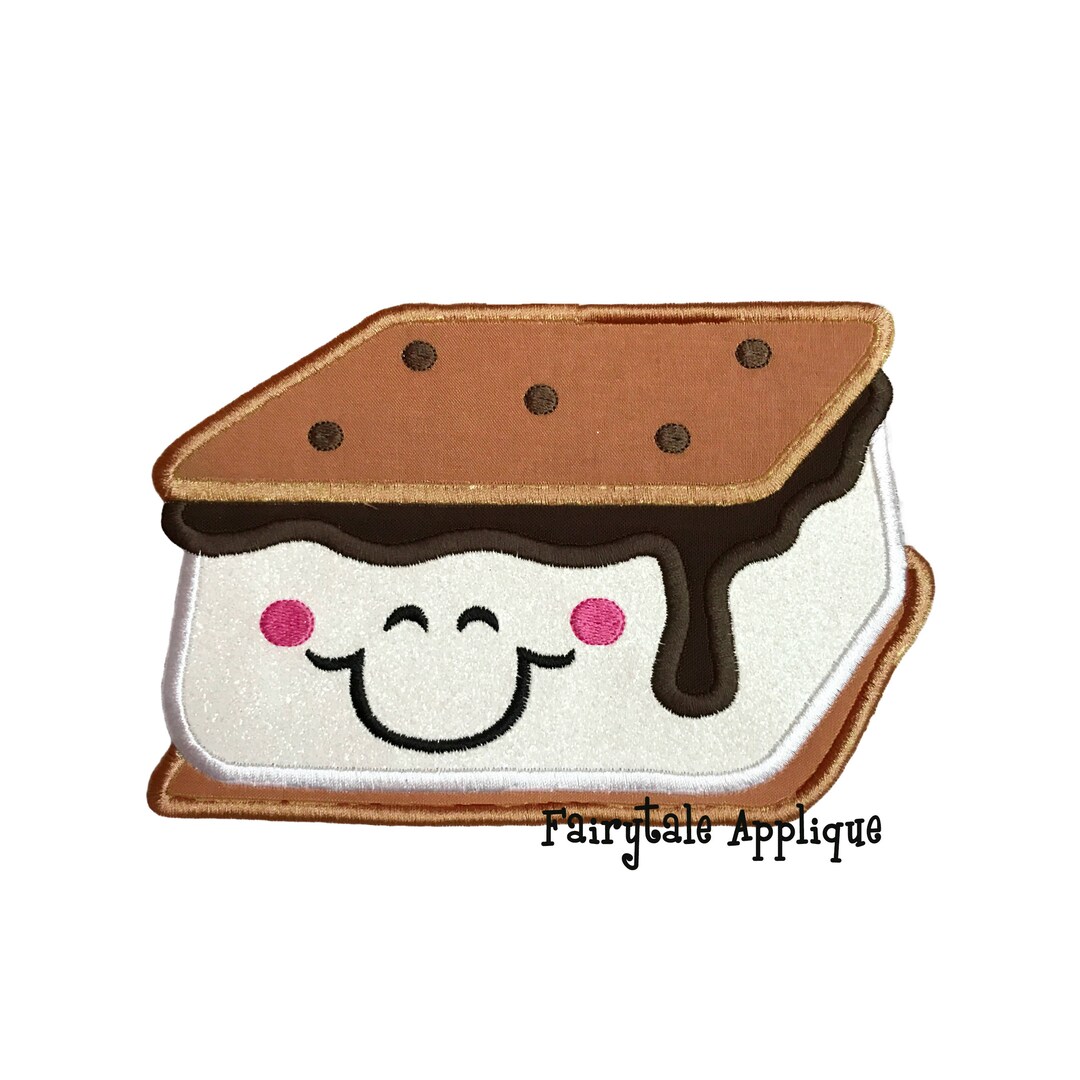 Digital Machine Embroidery Design - Smore Applique - Etsy