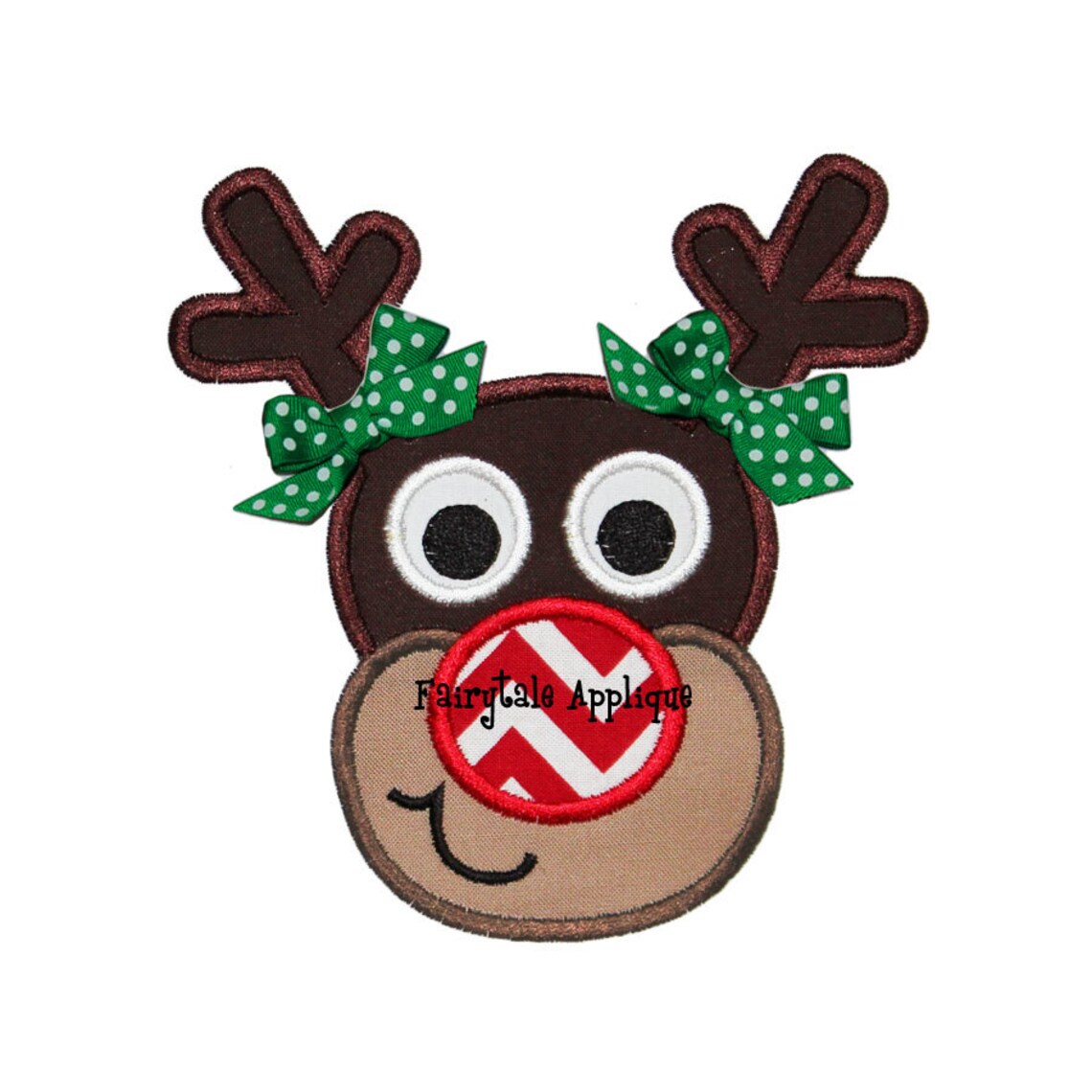 Digital Machine Embroidery Design Rudolph Applique - Etsy