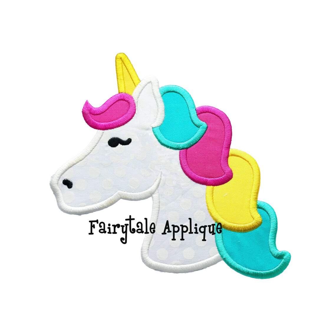 Digital Machine Embroidery Design Unicorn Applique - Etsy