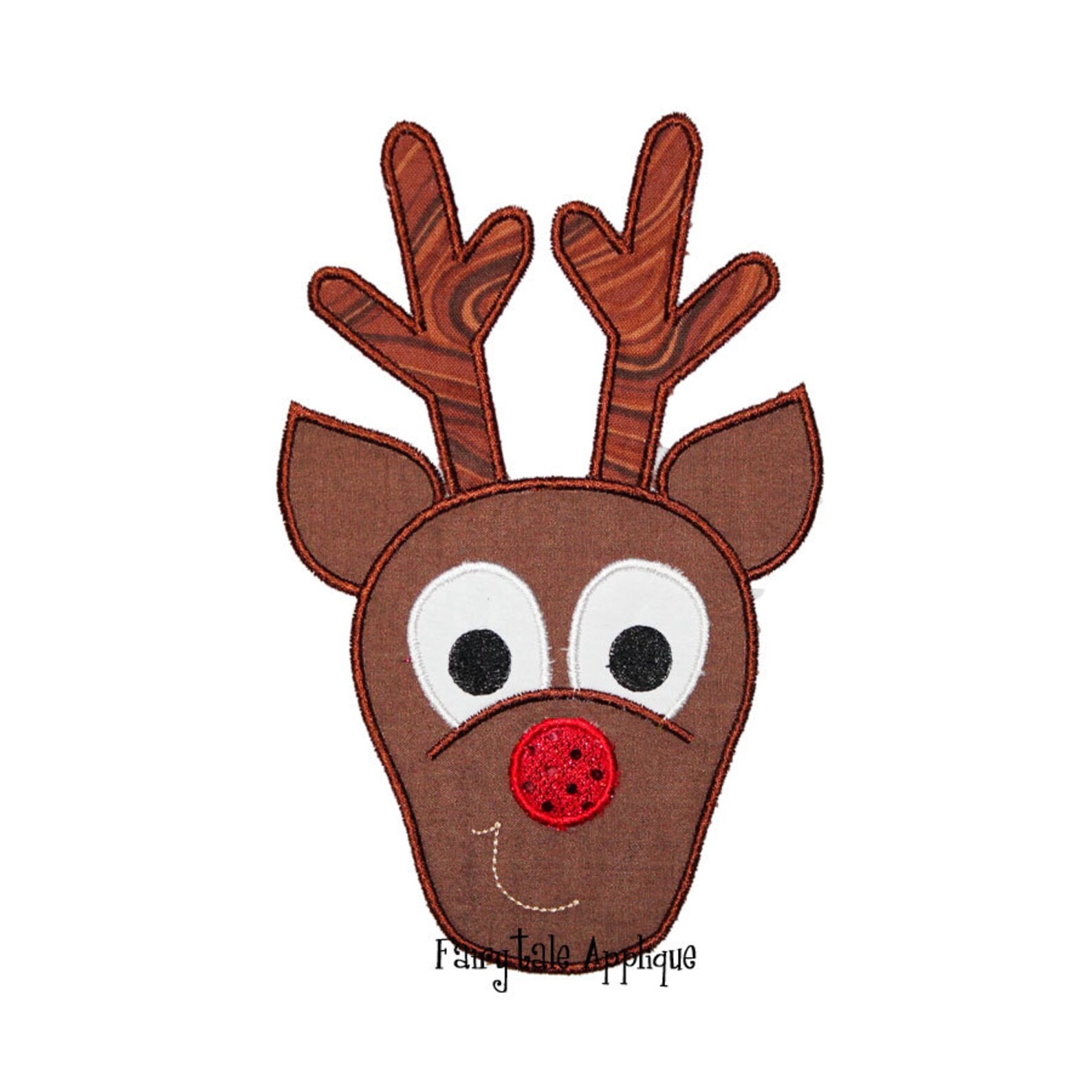 Digital Machine Embroidery Design - Christmas Reindeer Applique - Etsy