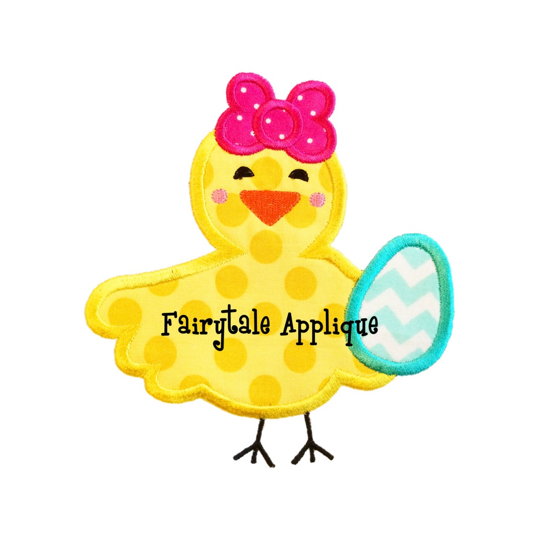 Digital Machine Embroidery Design - Easter Chick - Etsy