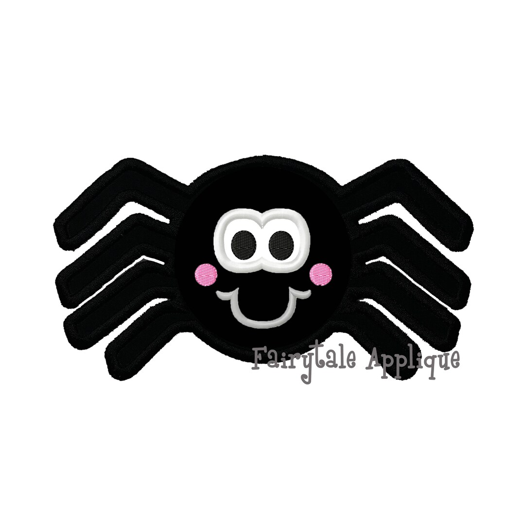 Digital Machine Embroidery Design - Spider Applique - Etsy
