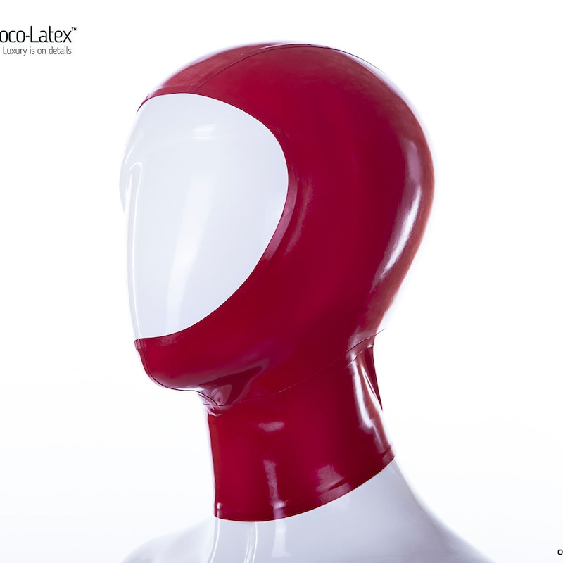 Red Latex Mask Hood - Etsy
