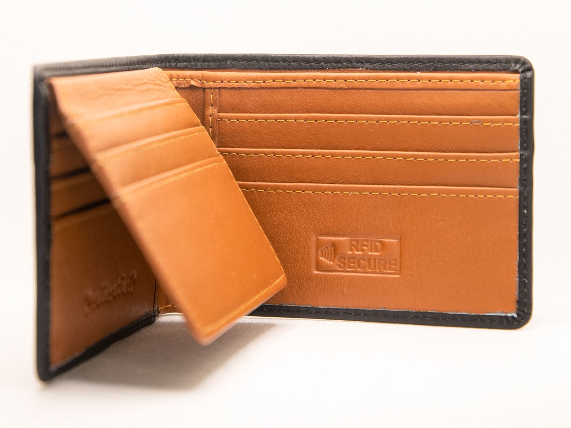 Men's Slim Compact Thin Narrow Leather Wallet | ID Window | 9 Card ...