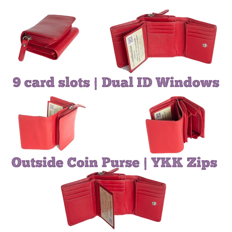 Women's Leather Wallet Palm-size Mini Wallet - Etsy