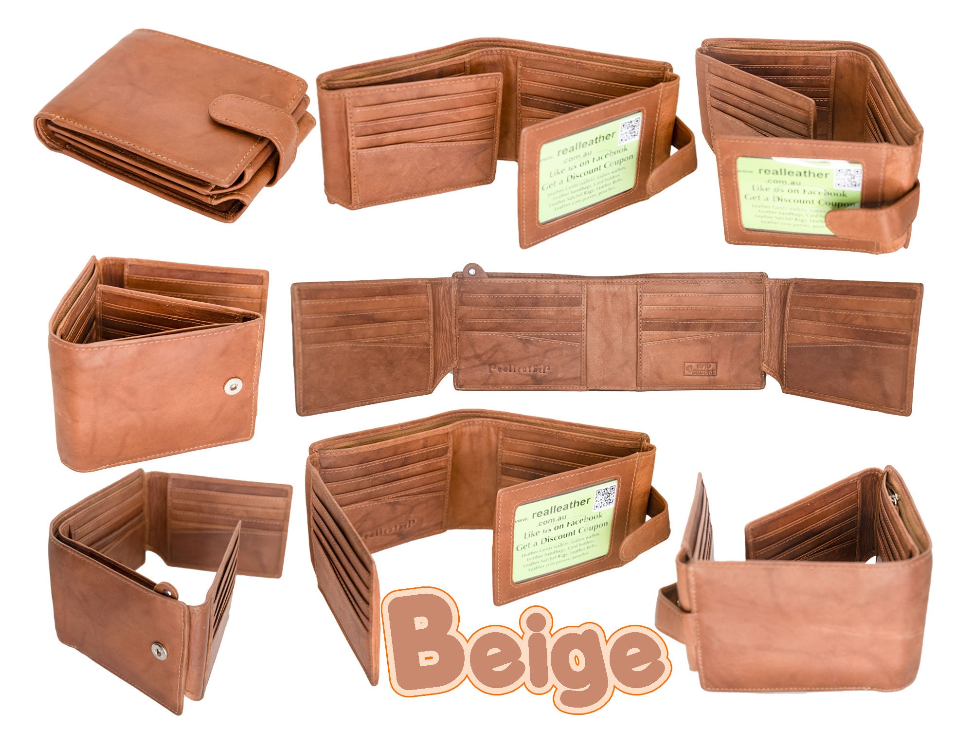 Handmade Cowhide Leather Wallet | 26 Card Slots, ID Window - Etsy