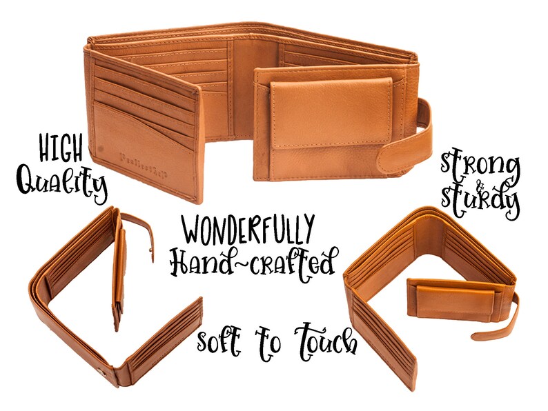 MENS 4 Fold Wallet | 20 Card Slots | Wallet With Coin Purse | Press ...