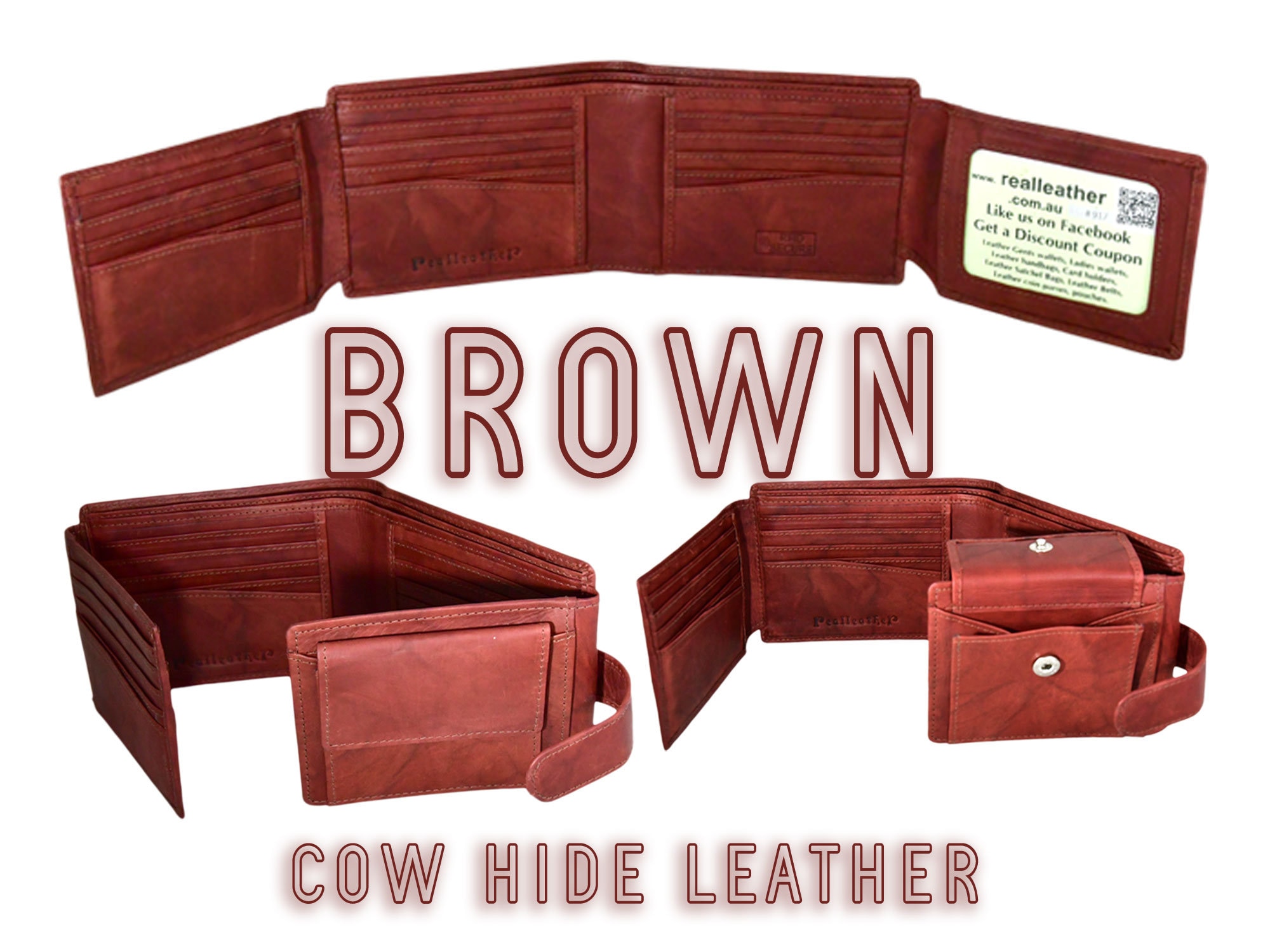Handmade Cowhide Leather Wallet | 20 Card Slots & Coin Purse - Etsy