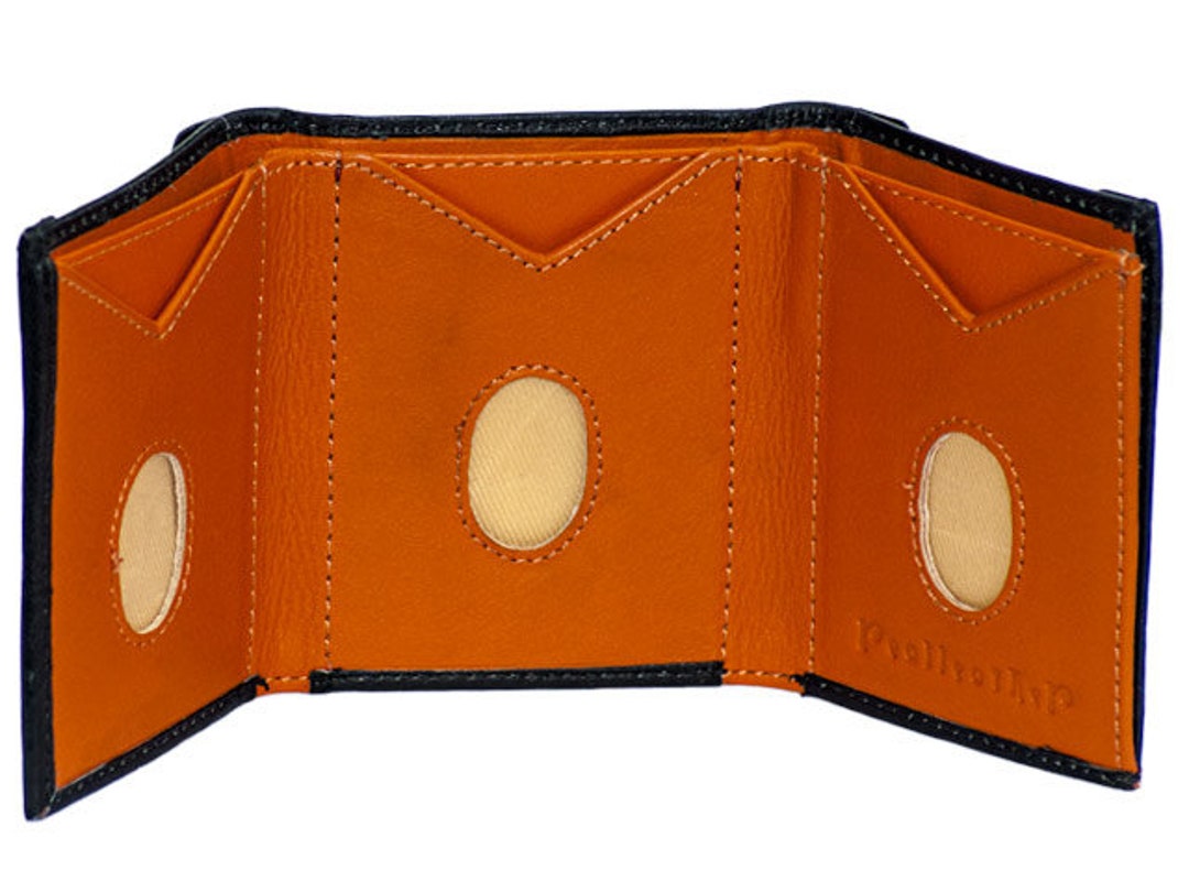 Thumbs up Wallet! Slide Out Real Leather Trifold Wallet for Easy Access ...