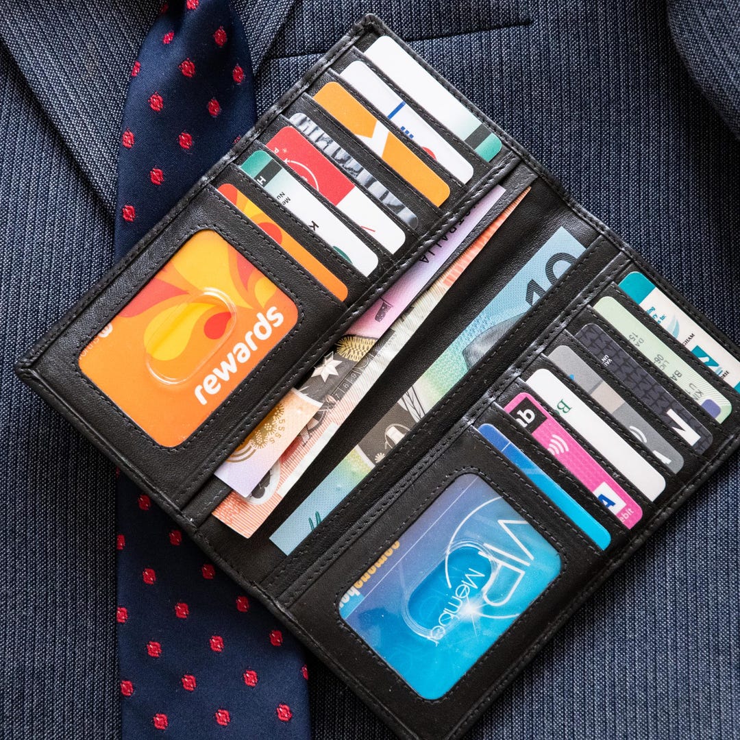 Leather Coat Wallet | Long Wallet | Tall Wallet | Cowhide Leather ...