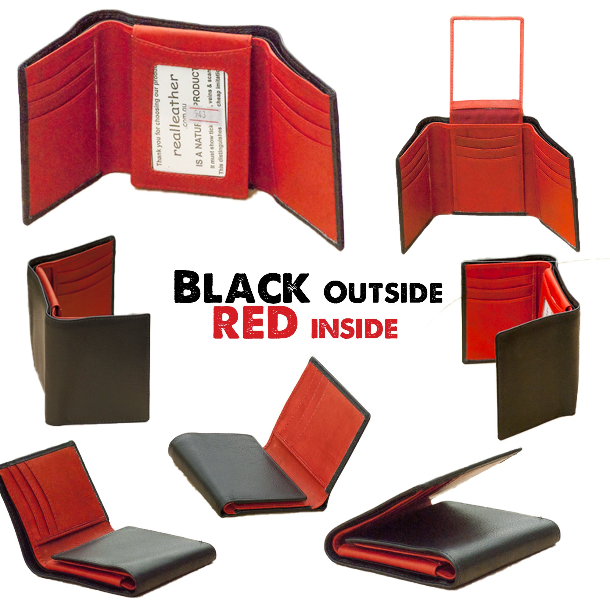 Mens Trifold Leather Wallet | 3 Fold Wallet Men's | Flip ID Window ...