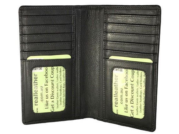 Leather Coat Wallet Long Wallet Tall Wallet Cowhide | Etsy