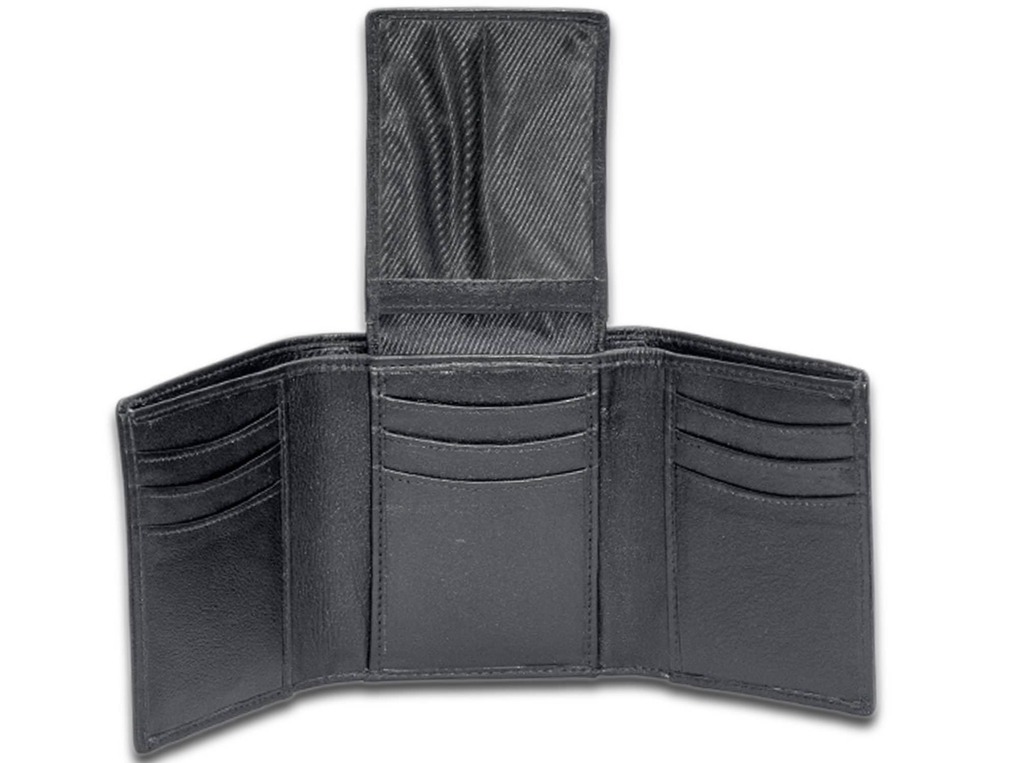 Mens Trifold Leather Wallet | 3 Fold Wallet Men's | Flip ID Window ...