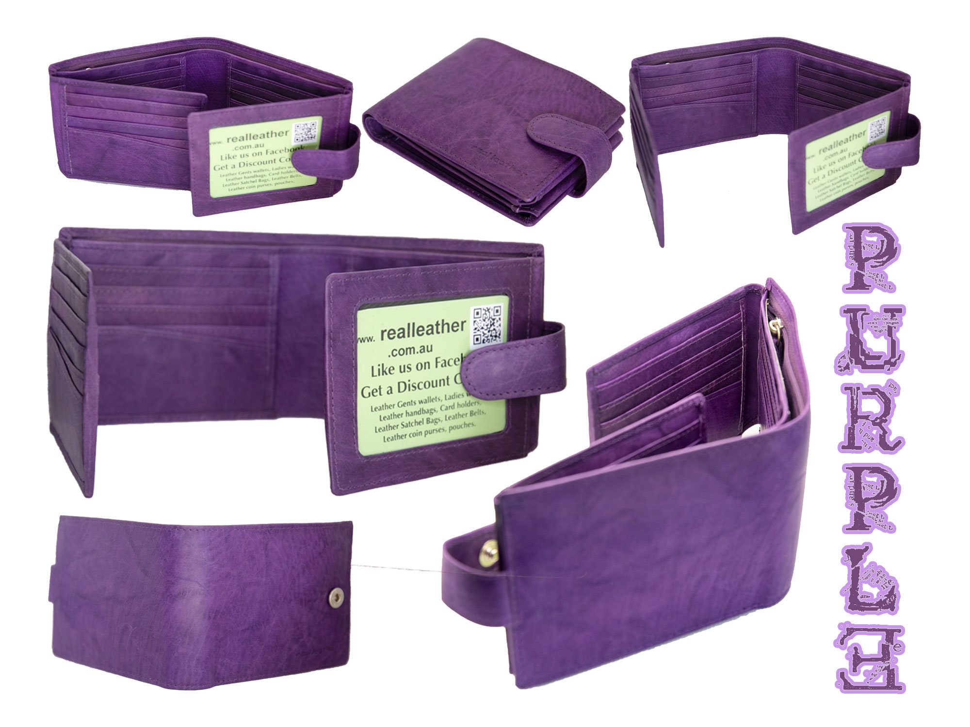 Handmade Cowhide Leather Wallet | 26 Card Slots, ID Window - Etsy