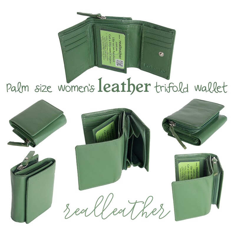 Women's Leather Wallet Palm-size Mini Wallet - Etsy