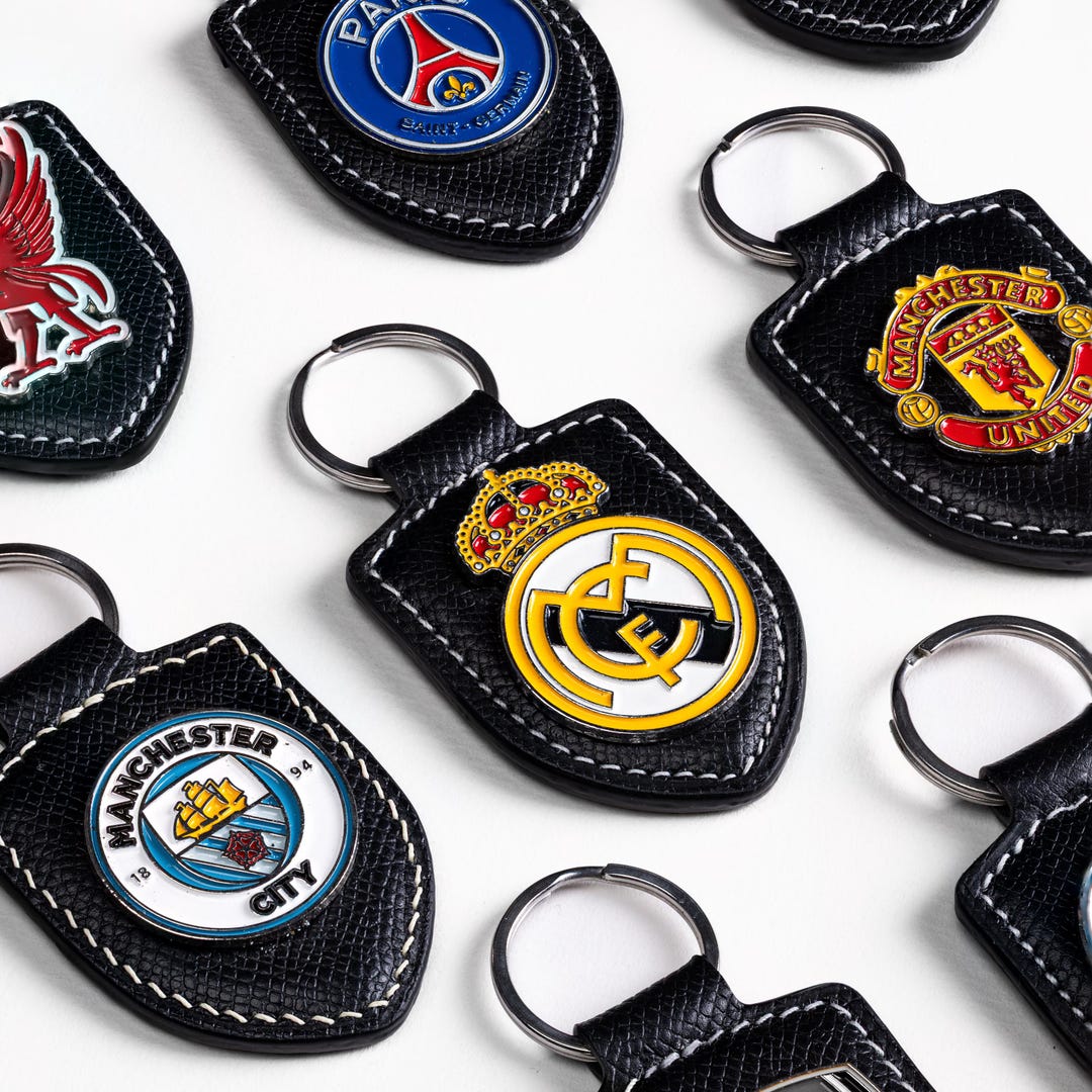 Sports Fan Keyring Accessory, Luxury Leather Key Pendant, Handcrafted ...