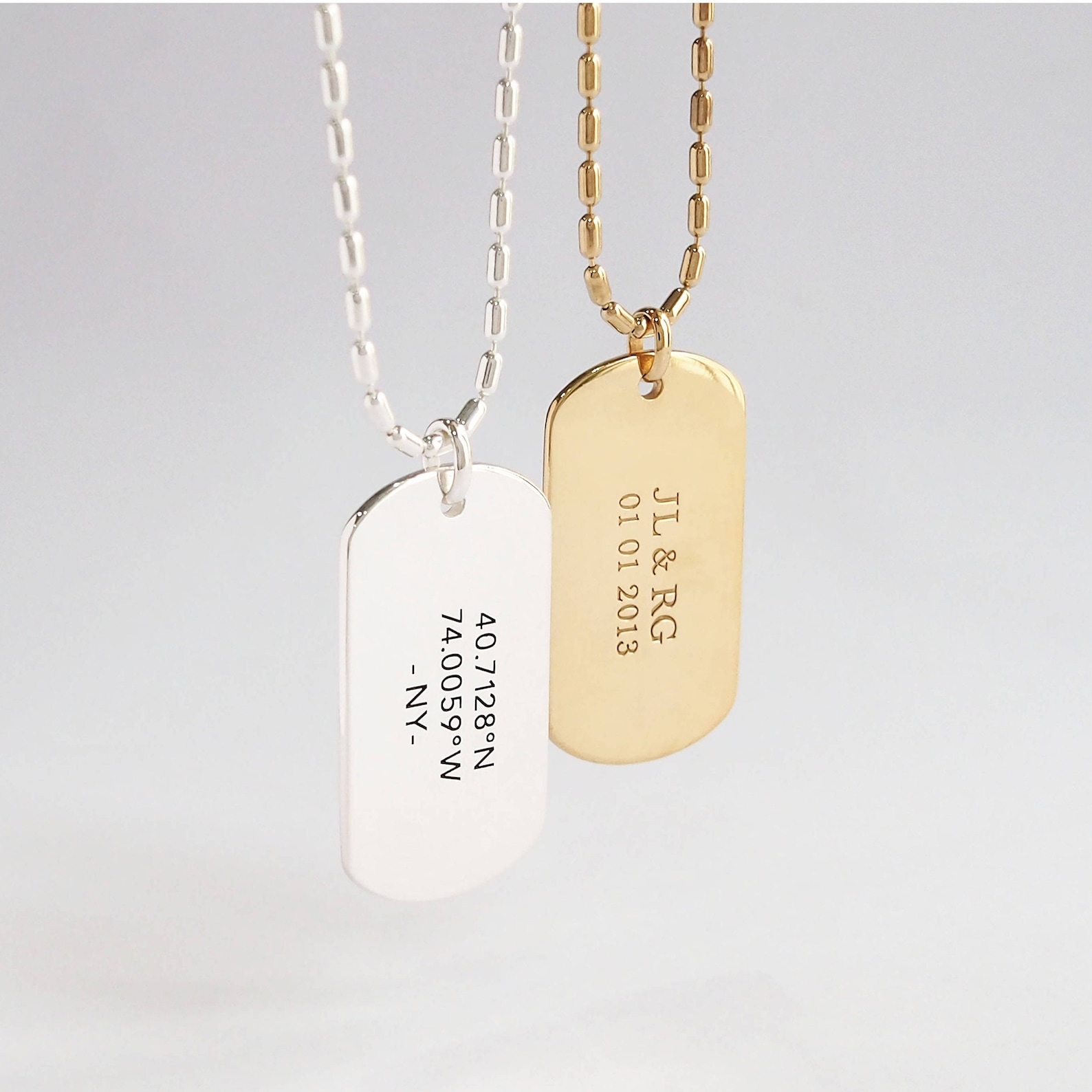 Personalized Dog Tag Necklace Custom Necklace for Men Kid | Etsy