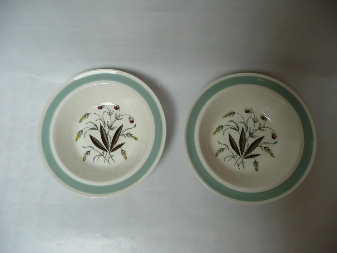 Pair of Vintage Retro Alfred Meakin Set Hedgerow English Pottery Bowls ...