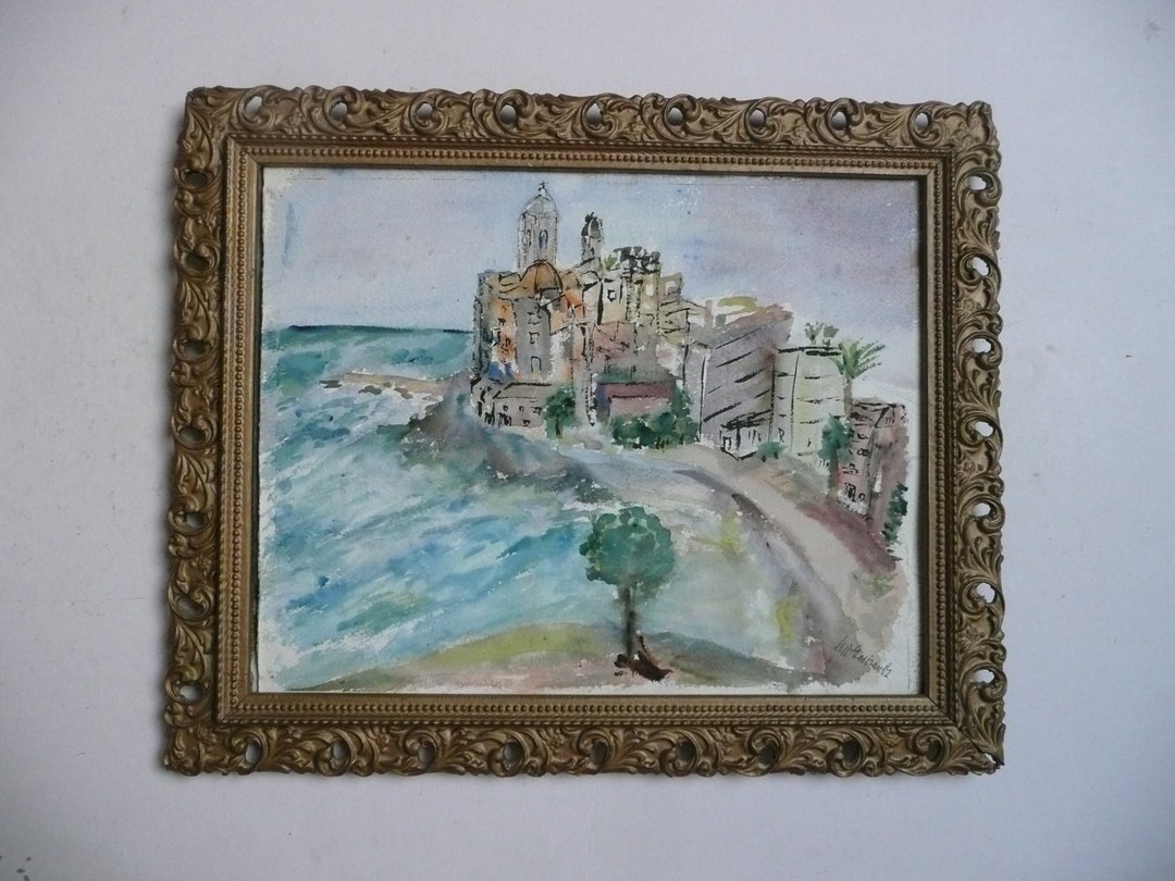 Original 1960s Watercolors Painting by M Goldsmith Featuring Spanish ...
