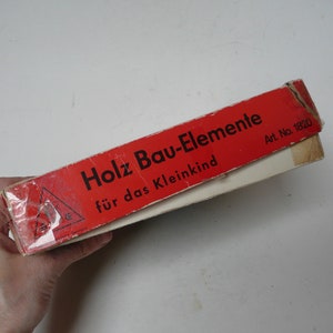 Set of Vintage West German Made Wooden Cubes Blocks in Original Box ...