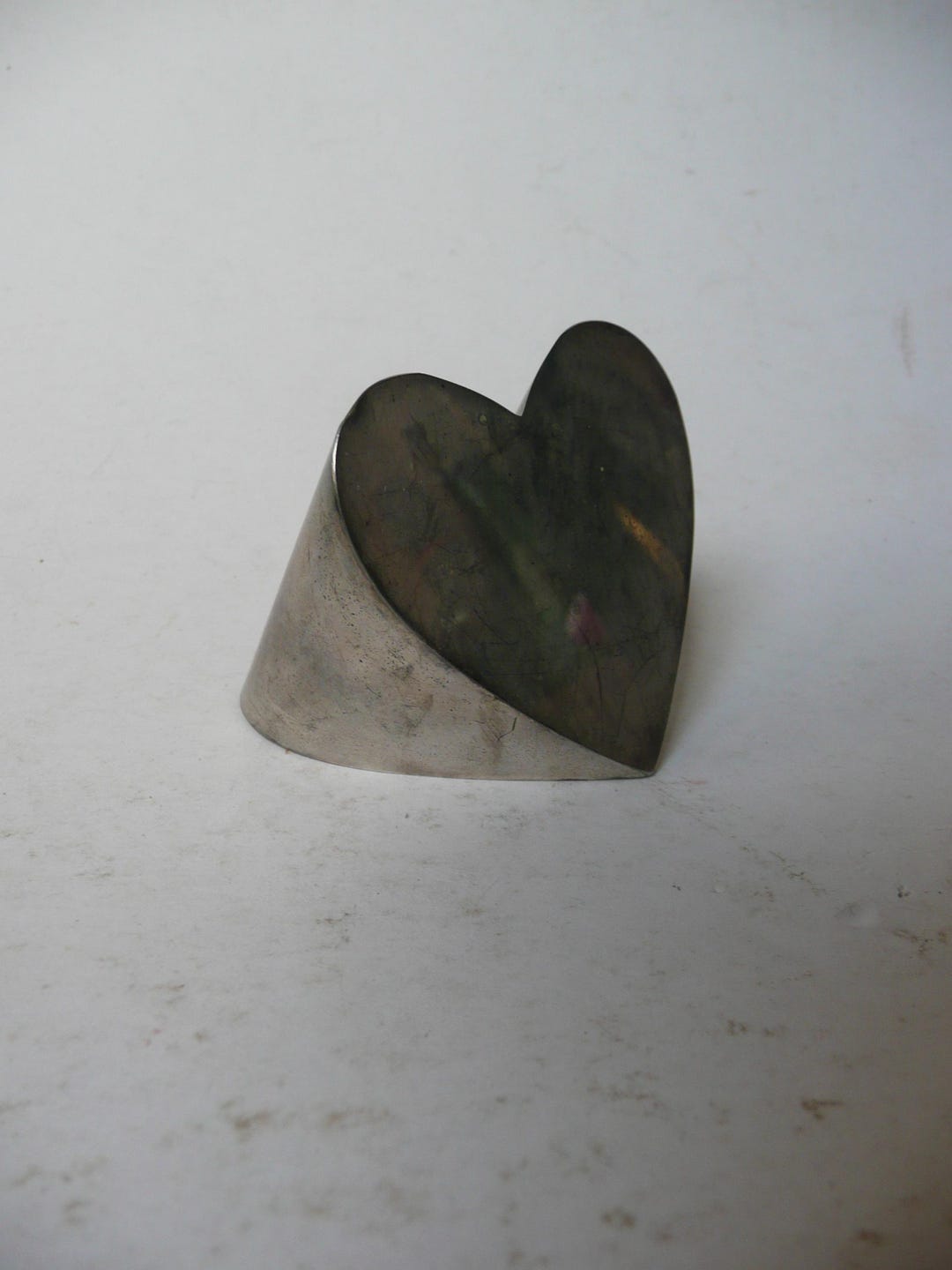 Unusual Vintage Silverplate Dansk Heart Shaped Paperweight ...