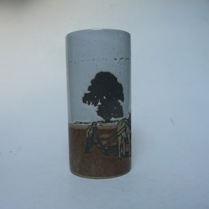 Vintage British Studio Pottery Vase by Alan Wallis Ceramics Farming ...
