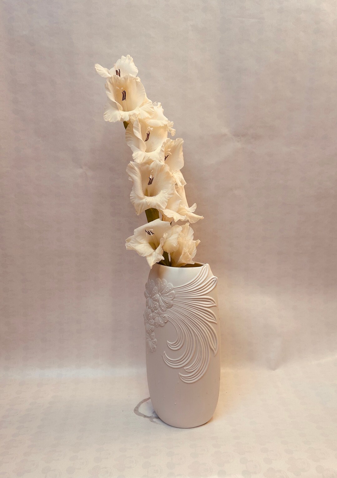 Kaiser White Vintage Vase Number 739/2 Bisque Porcelain, Floral Vase by ...
