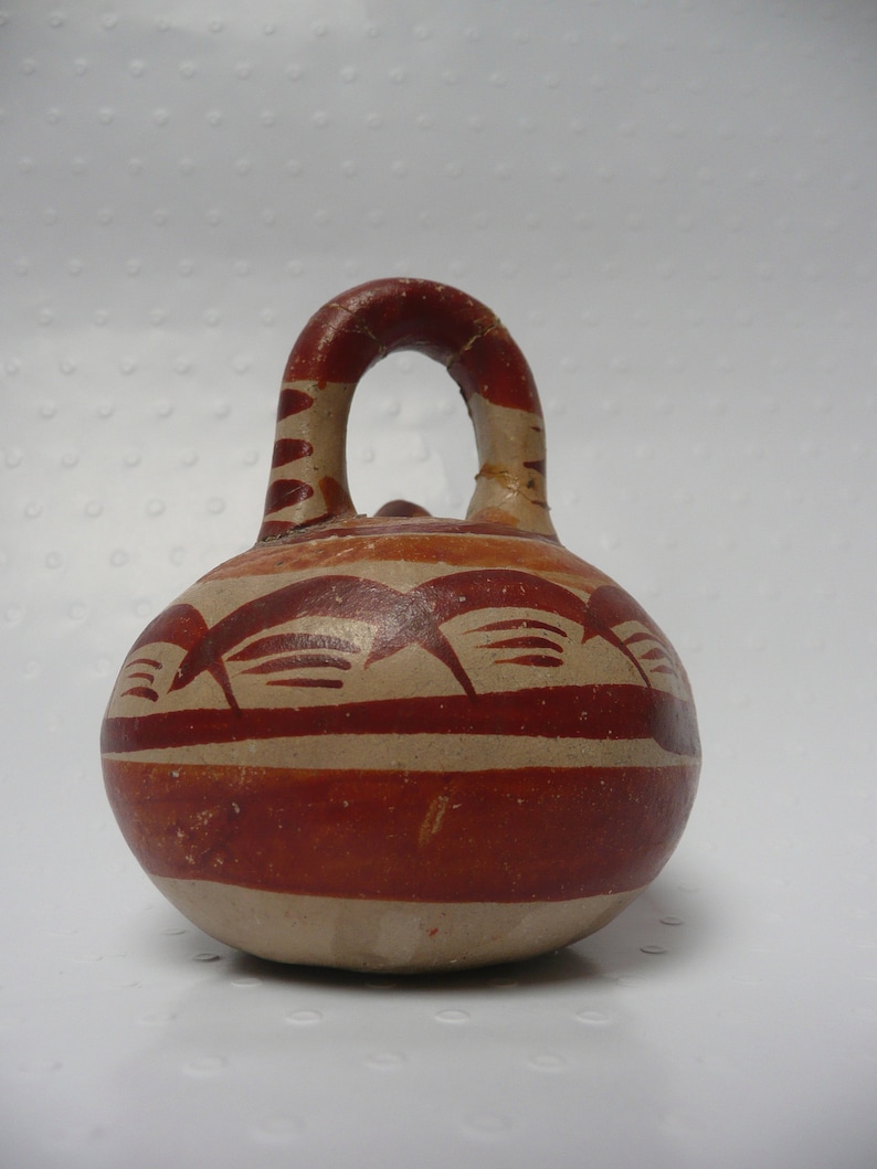 Vintage Mexican Miniature Hand Painted Red Clay Pottery - Etsy