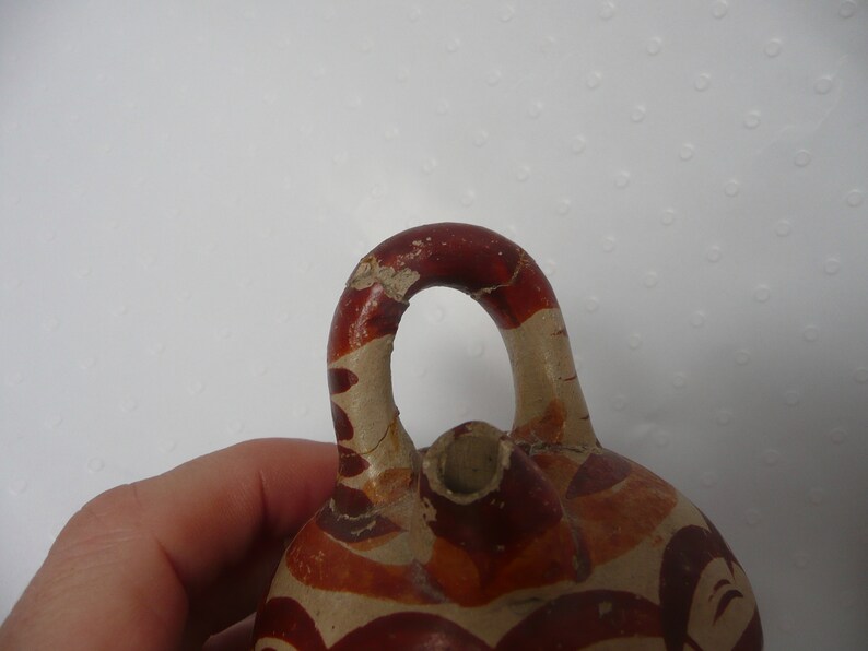 Vintage Mexican Miniature Hand Painted Red Clay Pottery - Etsy