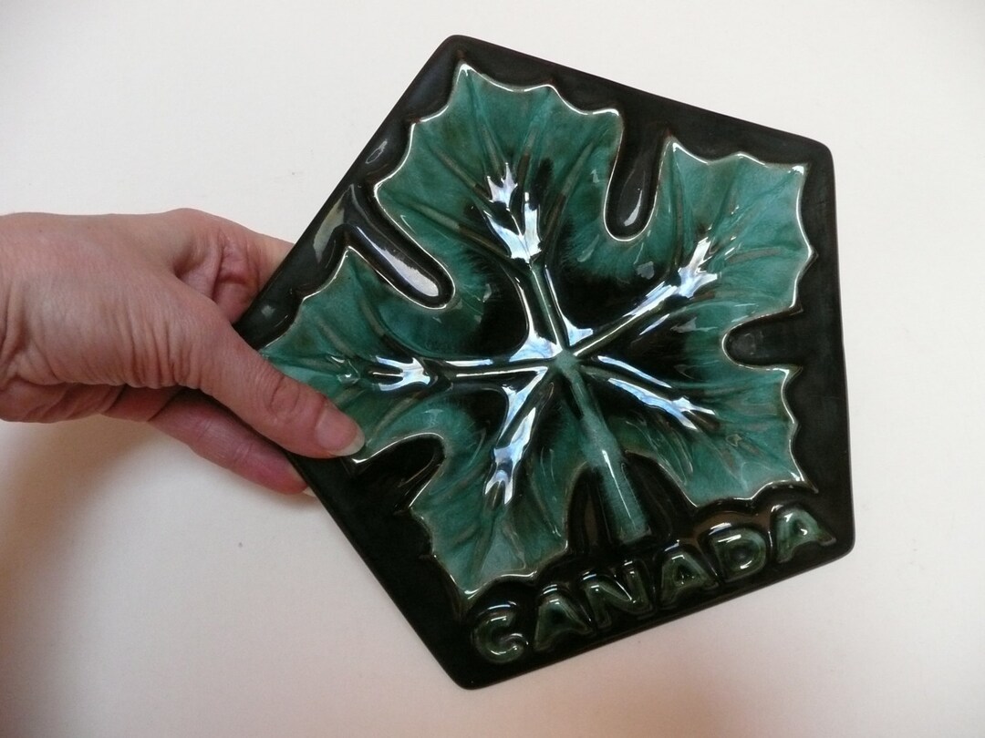 Vintage BMP Blue Mountain Pottery Canadian Maple Polygon Leaf Dish ...