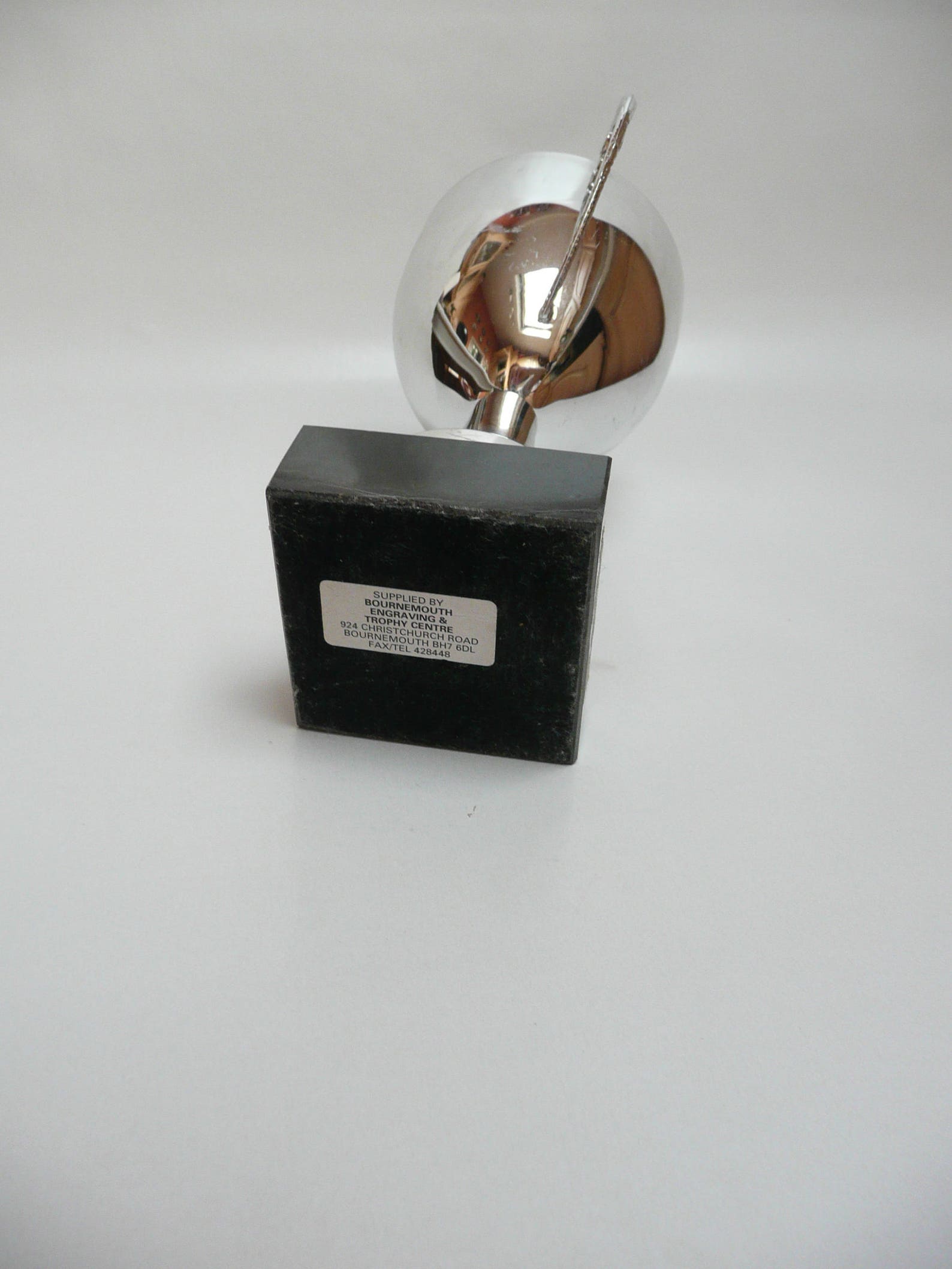 Vintage Medium Silver Tone Cast Metal Cup on Black Marble Base - Etsy