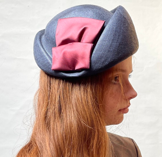 Beautiful Vintage English Hat by Edward Mann in Blue … - Gem
