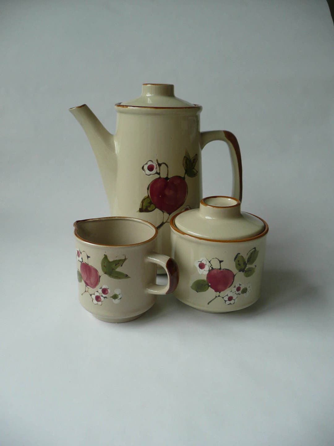 Beautiful Vintage Retro Glazed Japanese 3 Piece Coffee Set Genuine ...