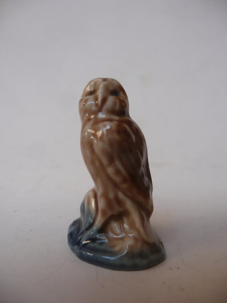 Vintage Miniature English Wade Porcelain Brown Owl - Etsy