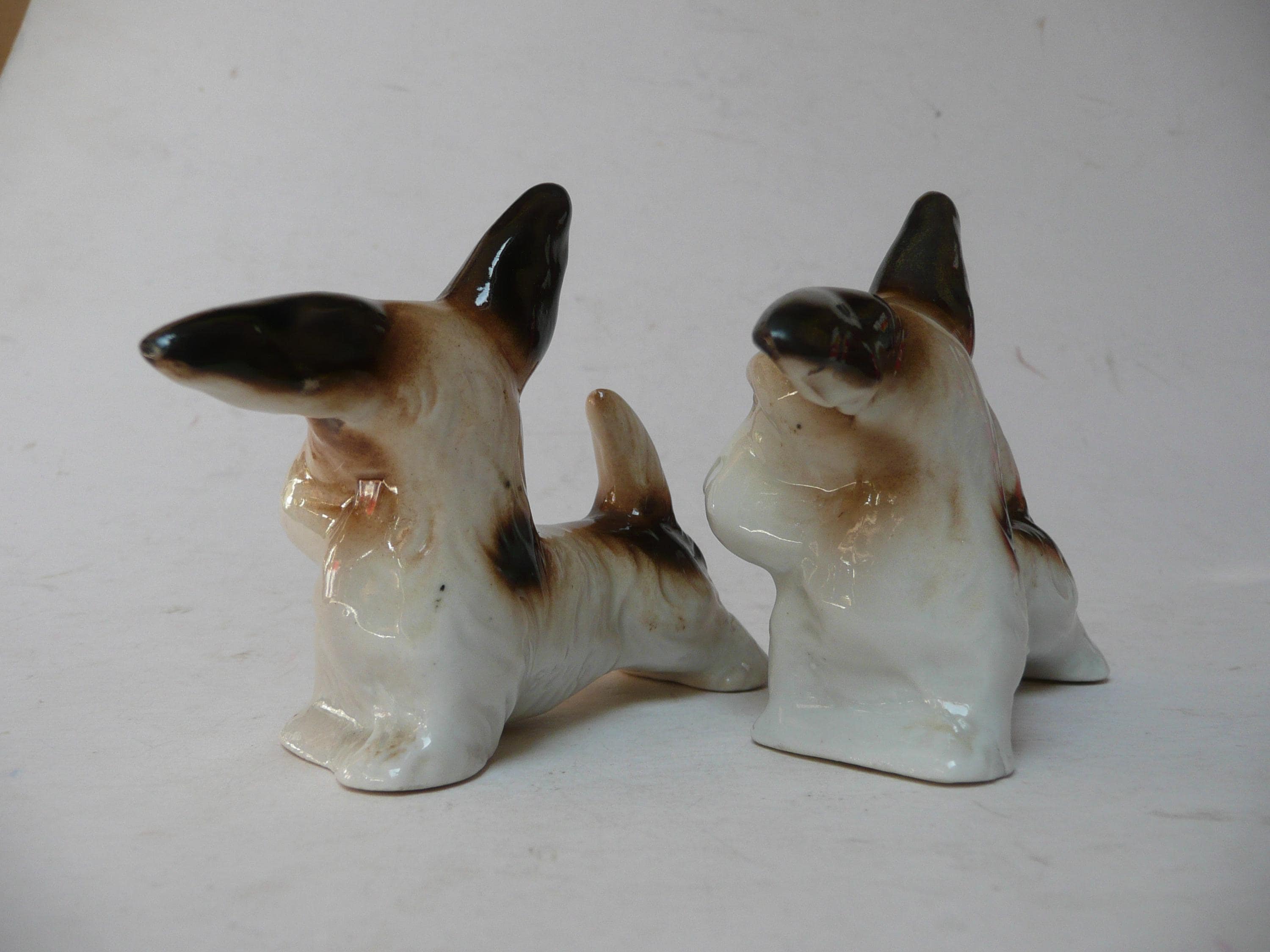 Adorable Pair of Antique Vintage European Hand Painted Porcelain ...